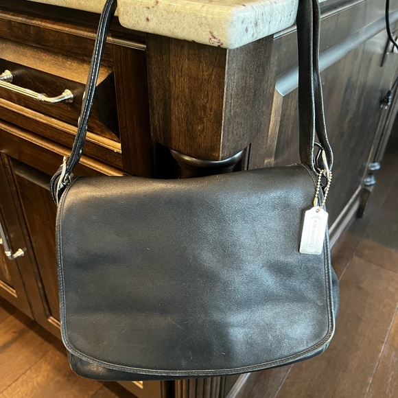 Coach | Bags | Coach Saddle Legacy Flap Bag Black | Poshmark